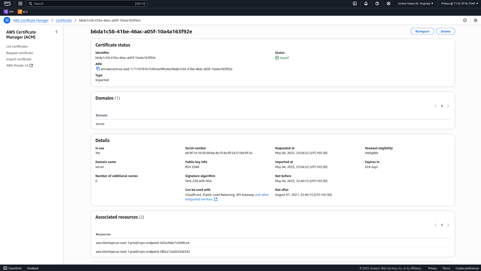 Set up SSO with AWS VPN client with User-Based Authentication