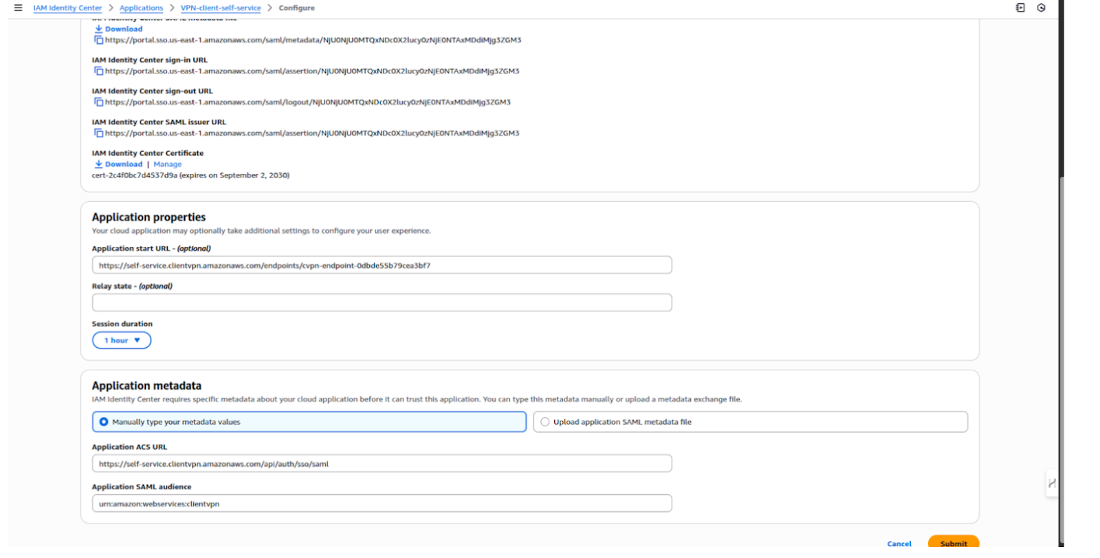 Set up SSO with AWS VPN client with User-Based Authentication
