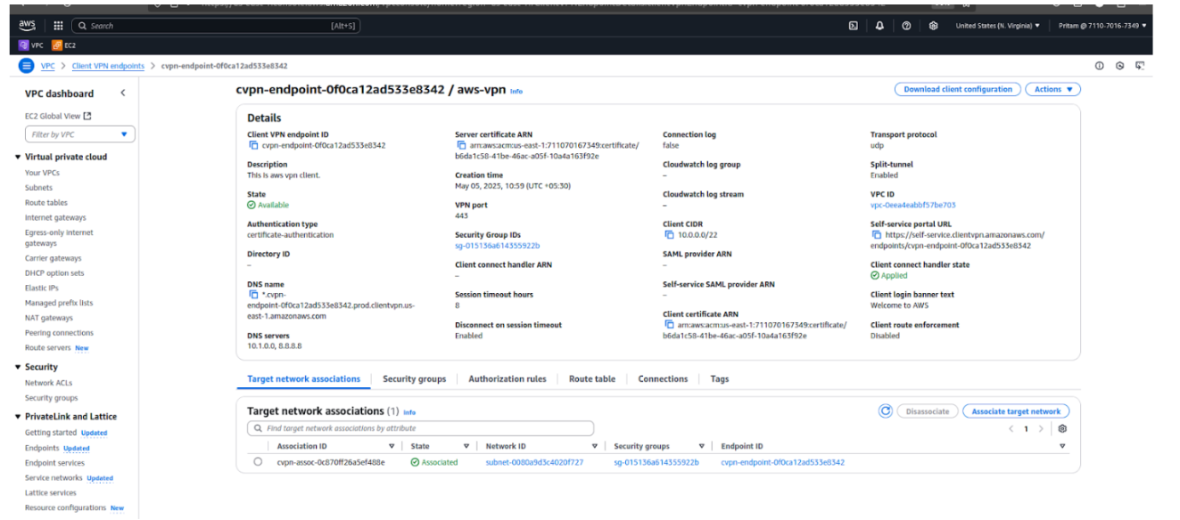 Set up SSO with AWS VPN client with User-Based Authentication